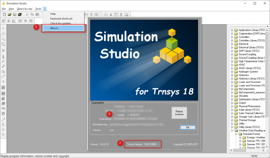 TRNSYSのバージョン情報の確認方法の解説 | 建築環境工学系日記