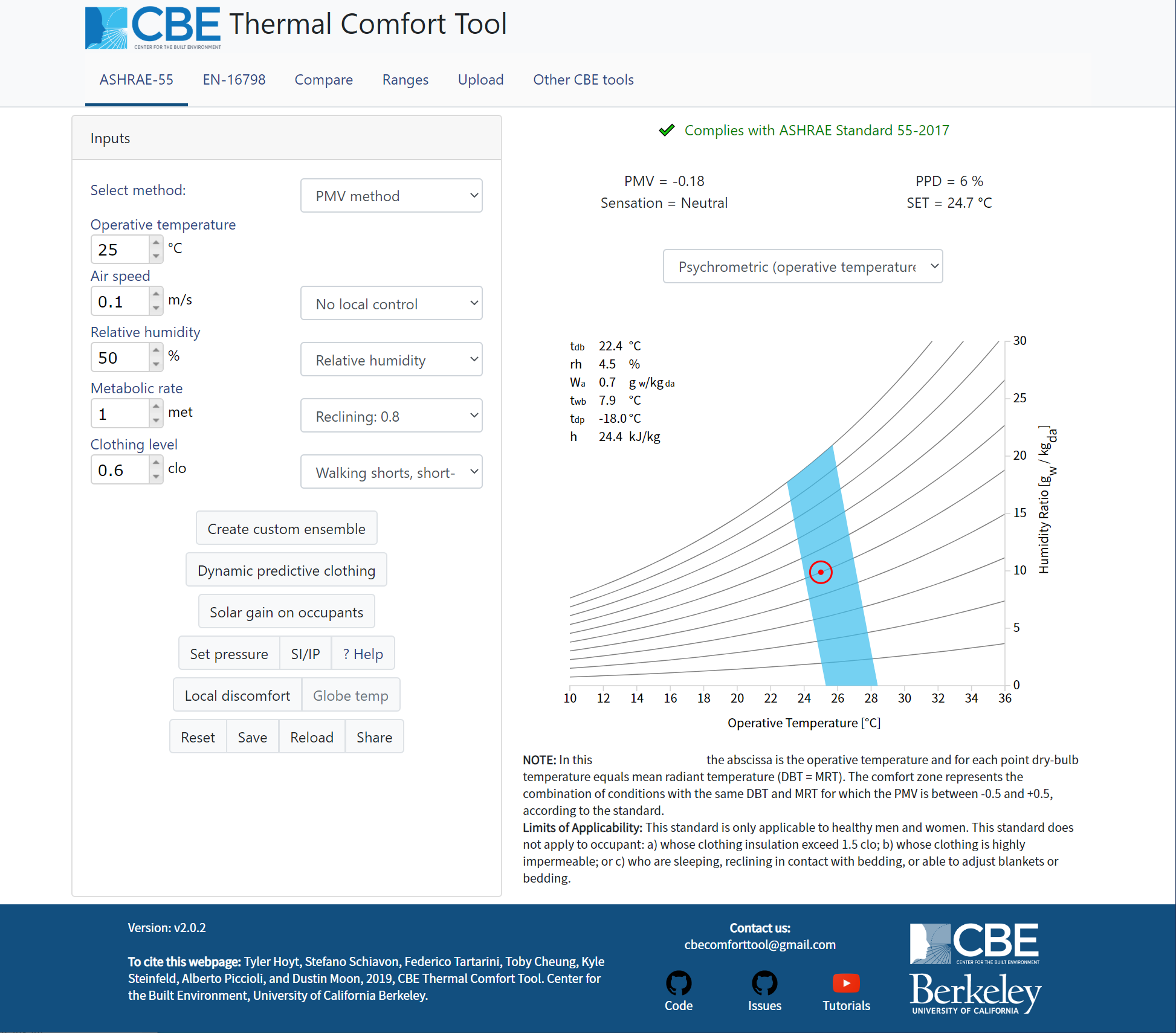 CBE Thermal Comfort Tool | 建築環境工学系日記